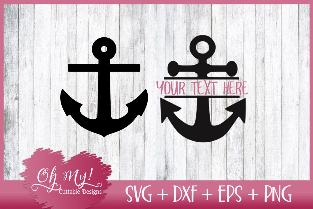 Anchor Split Frame SVG DXF EPS Cutting File