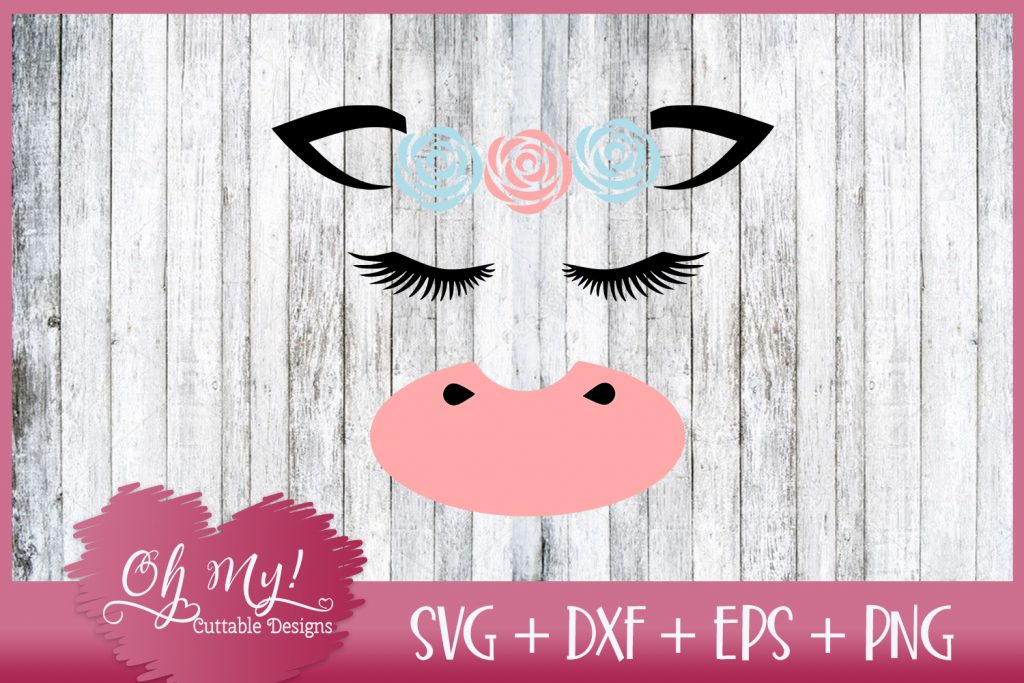 Cow Face SVG DXF EPS Cutting File