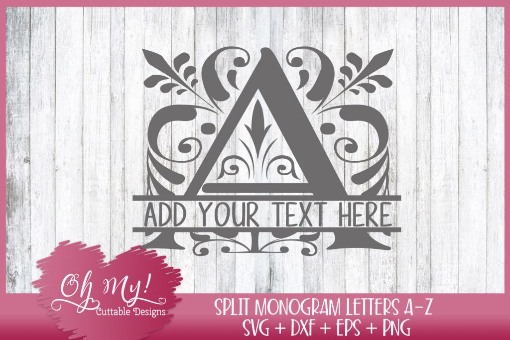 Split Letter Alphabet Monogram Set SVG DXF EPS Cutting Files